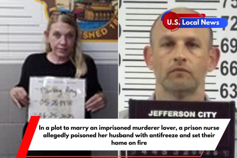 In a plot to marry an imprisoned murderer lover, a prison nurse allegedly poisoned her husband ...